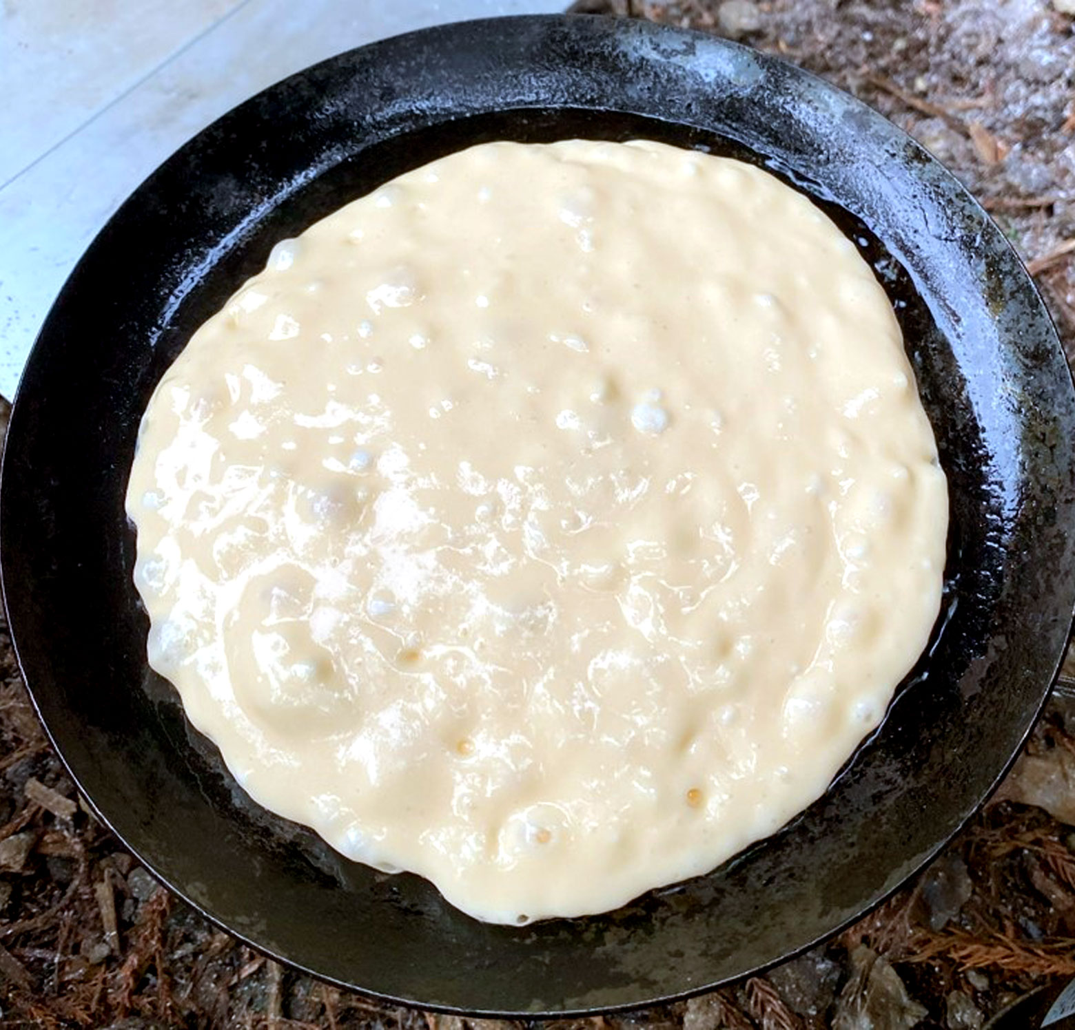 東洋ライス☆キャンプ部 vol.3アメリカンな朝食を食らう！ 金芽米の米粉パンケーキとカリカリベーコン添えでハードボイルドな朝？ - 人も自然 ...